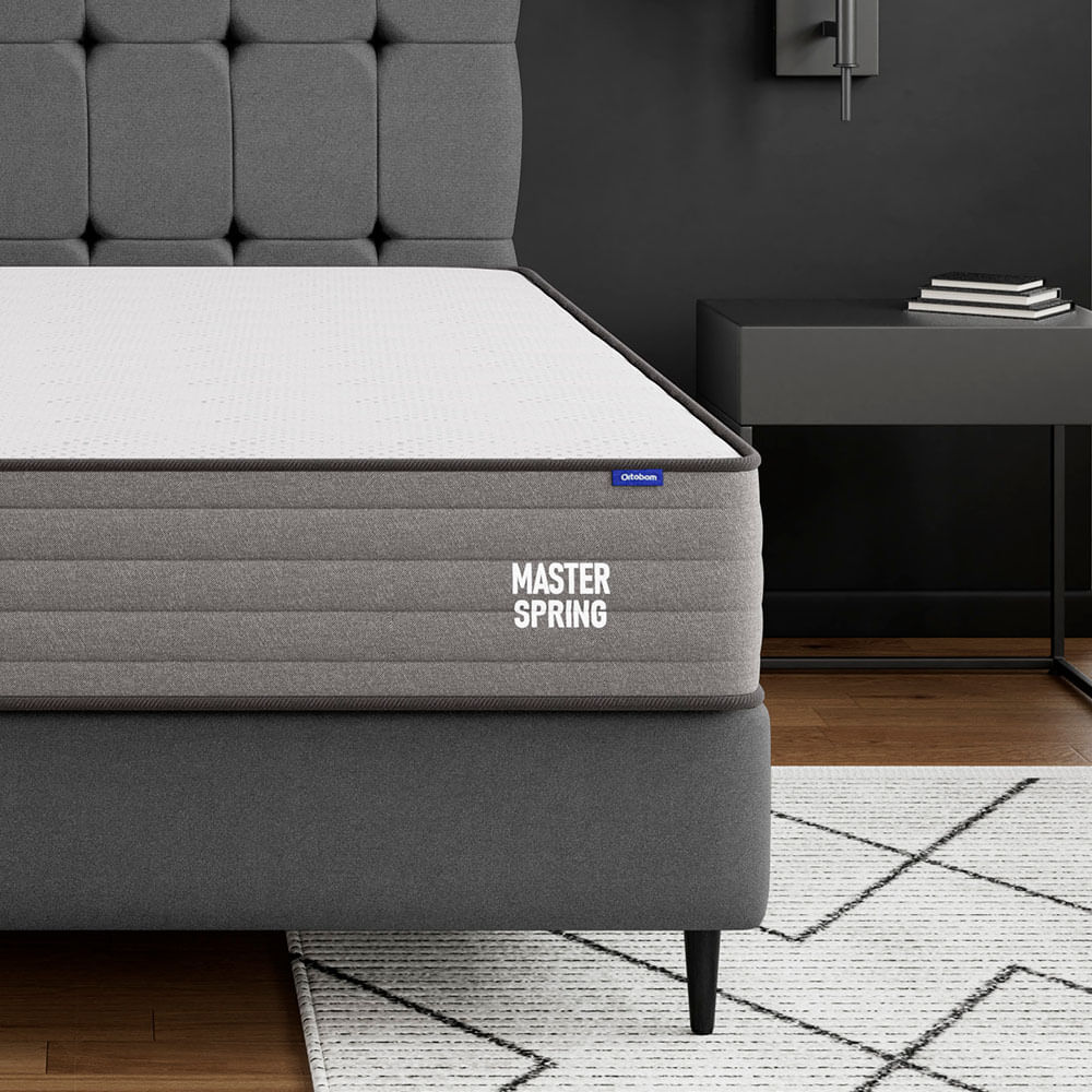 Colchão Master Spring Queen e Base Som Cori Brown Queen - Ortobom | Ortobom